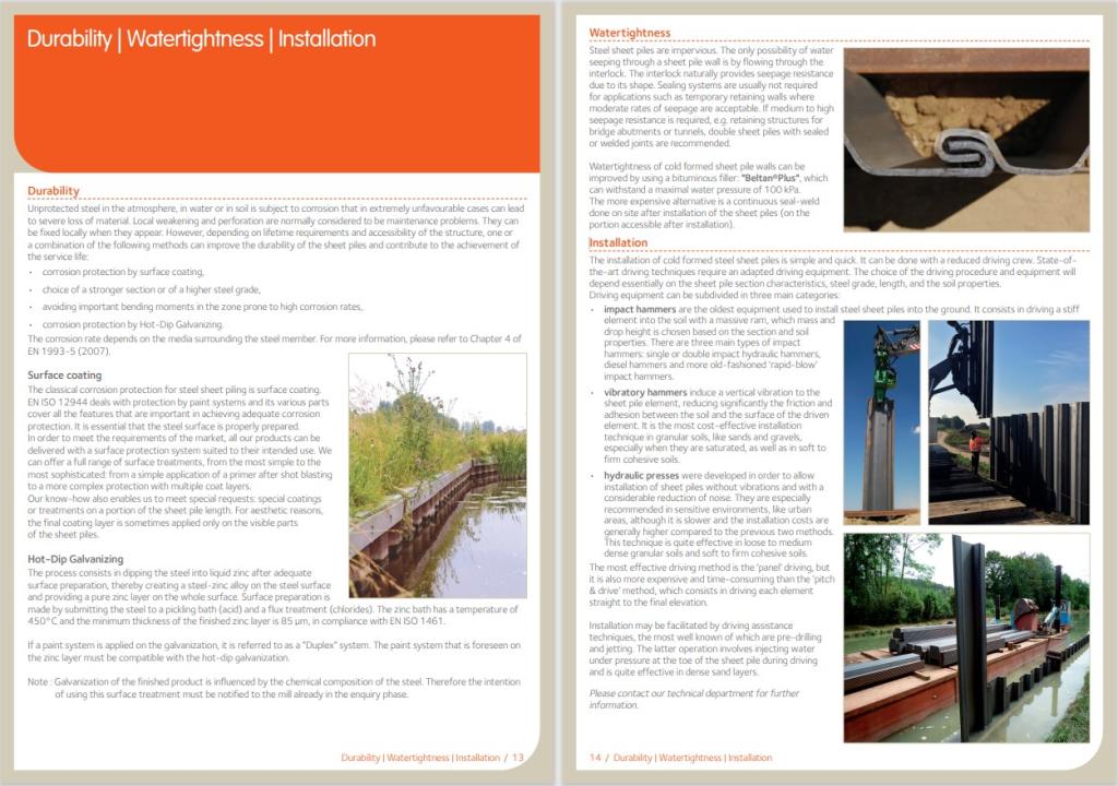 Palplanches acier formées à froid | ArcelorMittal Palplanches